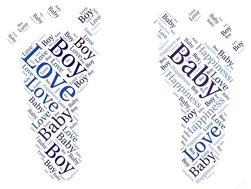 Baby Boy Feet Word Art - CUP721761_2229 | Craftsuprint