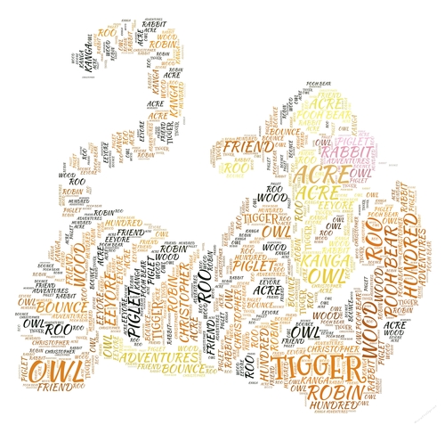 Winnie The Pooh Tigger Relaxing Word Art - CUP738744_2229 | Craftsuprint