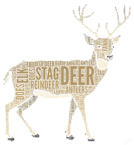 Deer Stag Word Art - CUP738761_2229 | Craftsuprint
