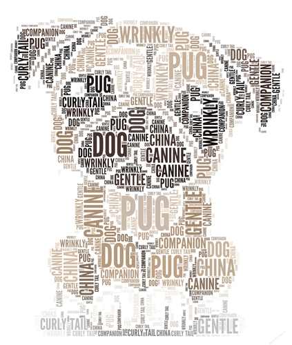 Pug Word Art - CUP738768_2229 | Craftsuprint
