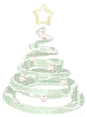 Spiral Christmas Tree Word Art - CUP740756_2229 | Craftsuprint