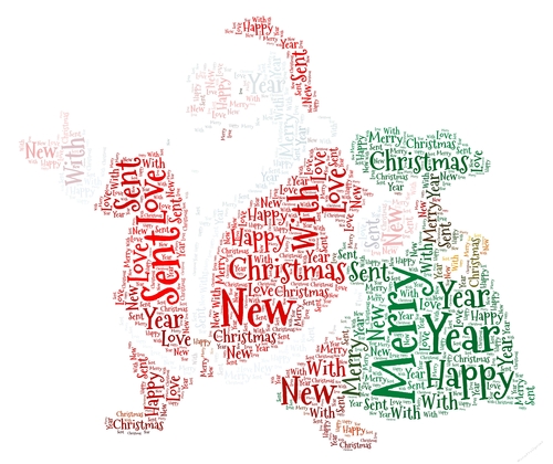 Santa With His Sack Word Art - CUP810790_2229 | Craftsuprint