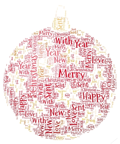 Christmas Bauble Word Art - CUP810803_2229 | Craftsuprint
