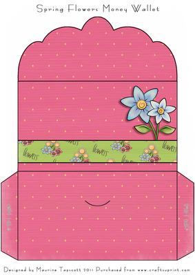 Spring Flowers Money Wallet - CUP187704_958 | Craftsuprint