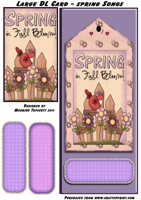 Spring Songs Large Dl Quick Card - CUP193252_958 | Craftsuprint