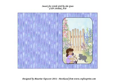 Insert for Little Girl by the Gate - CUP193680_958 | Craftsuprint