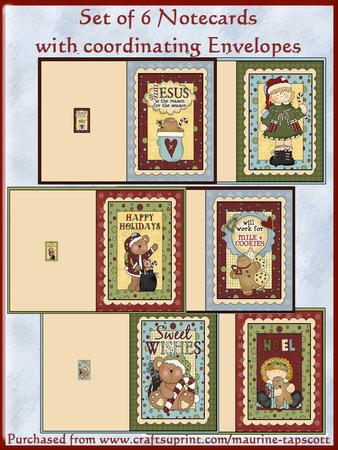 Set of Christmas A6 Notelets - CUP243210_958 | Craftsuprint