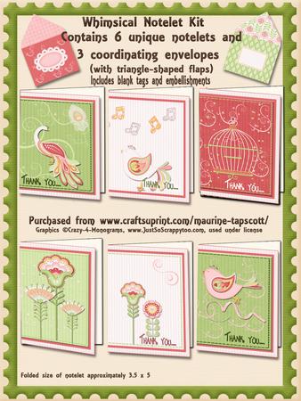 Whimsical Notelet Kit - Summer - CUP437479_958 | Craftsuprint