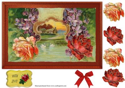 Vintage Country Cottage Large Topper - CUP114356_617 | Craftsuprint