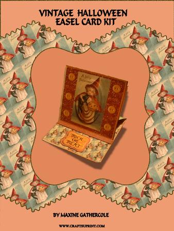 Vintage Halloween Easel Card Kit - CUP130063_617 | Craftsuprint