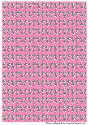 1950s Jiving Couple Bright Pink Embossed Background Sheet - CUP88168 ...