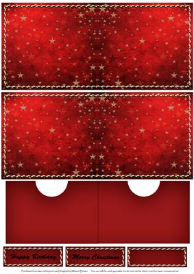 Small Red Star Card Sheet - CUP137206_877 | Craftsuprint