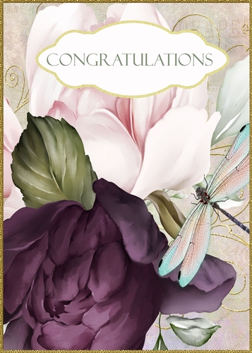 Congratulations 5x7 floral card front topper 2 - CUP1210344_121188 ...