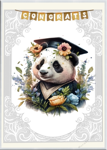 Panda Graduate Graduation Card 11 - CUP1213247_121188 | Craftsuprint