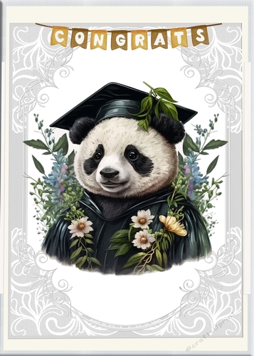 Panda Graduate Graduation Card 12 - CUP1213248_121188 | Craftsuprint
