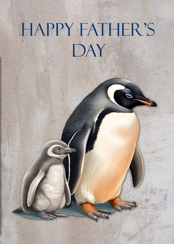 Fathers Day Penguin Card Front Topper - CUP1215394_121188 | Craftsuprint