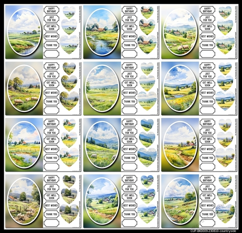 [BUMPER KIT] Countryside Quick Card Fronts A5 and 5x7in with Pyramage ...
