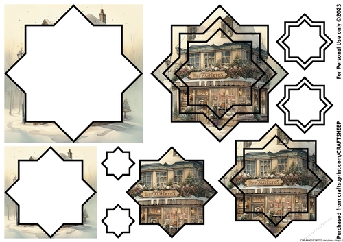 Christmas Shop Pyramage Star Topper and Insert plus Gift Card and ...