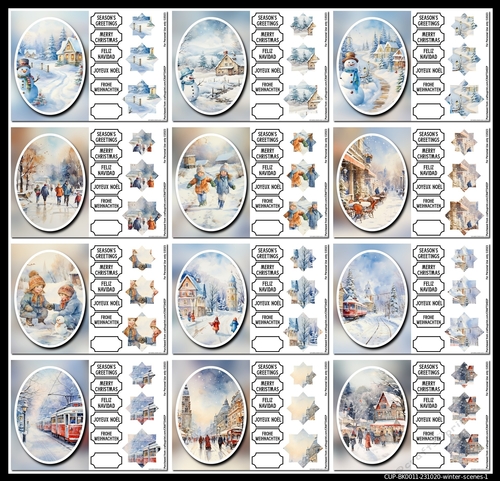 [BUMPER KIT] Winter Scenes Quick Card Fronts A5 and 5x7in with Star ...