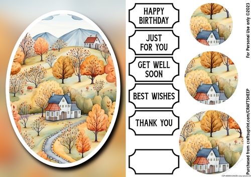 Cozy Autumn Quick Card Front A5 and 5x7in with Pyramage Topper and ...