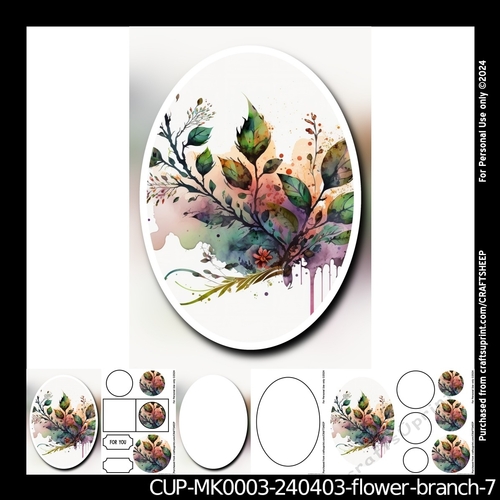 Flower Branch Card Topper and Insert with Gift Tags plus Decoupage and ...
