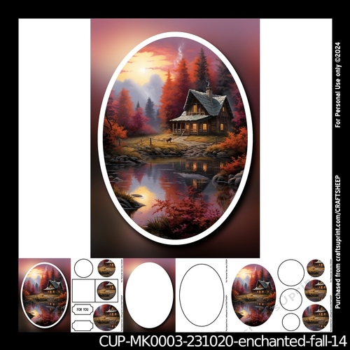 Enchanted Fall Card Topper and Insert with Gift Tags plus Decoupage and ...