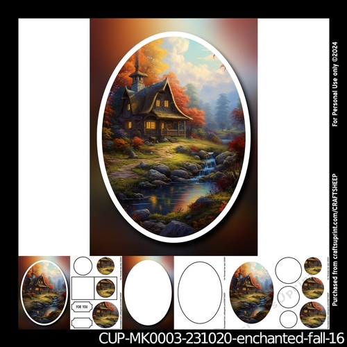 Enchanted Fall Card Topper and Insert with Gift Tags plus Decoupage and ...