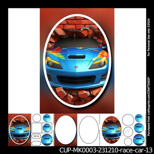 Race Car Card Topper and Insert with Gift Tags plus Decoupage and ...