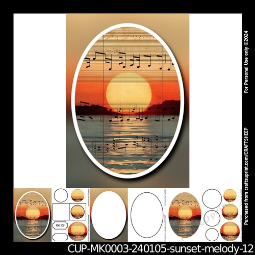 Sunset Melody Card Topper and Insert with Gift Tags plus Decoupage and ...