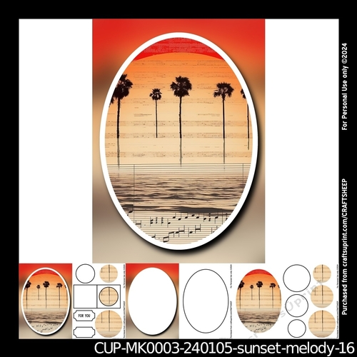 Sunset Melody Card Topper and Insert with Gift Tags plus Decoupage and ...