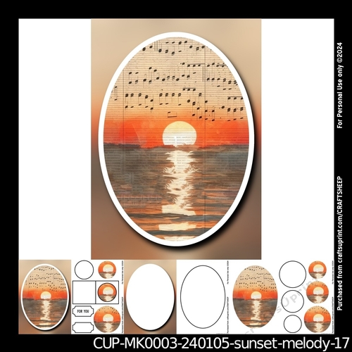 Sunset Melody Card Topper and Insert with Gift Tags plus Decoupage and ...
