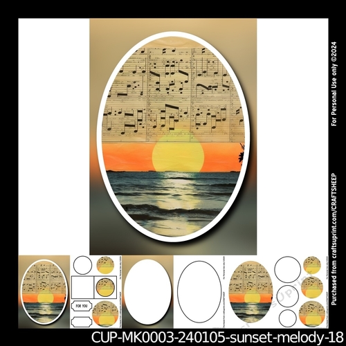 Sunset Melody Card Topper and Insert with Gift Tags plus Decoupage and ...
