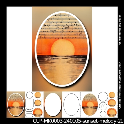 Sunset Melody Card Topper and Insert with Gift Tags plus Decoupage and ...