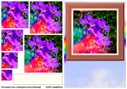 Quick Card with Pyramage Topper Flowers - CUP978751_80020 | Craftsuprint