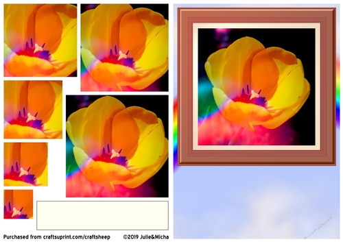 Quick Card with Pyramage Topper Flowers - CUP978754_80020 | Craftsuprint