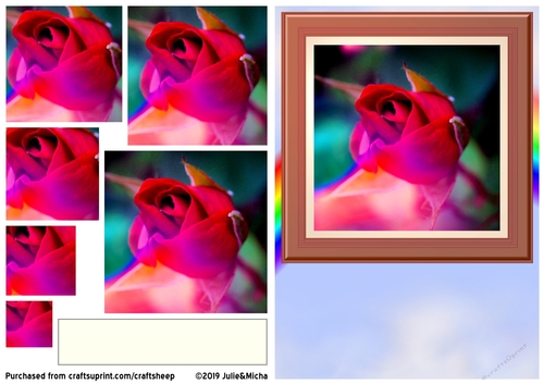 Quick Card with Pyramage Topper Flowers - CUP978758_80020 | Craftsuprint