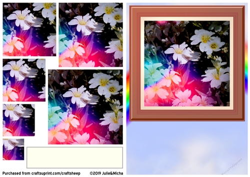 Quick Card with Pyramage Topper Flowers - CUP978791_80020 | Craftsuprint