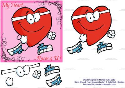 My Heart Races 4 U !! Step by Step Card - CUP156613_698 | Craftsuprint