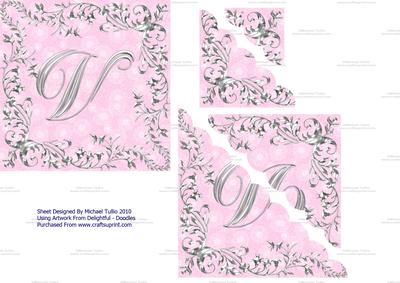 Sterling Silver Initial - V - Corner Stacker Card - CUP166067_698 ...