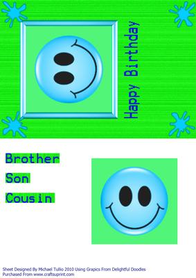 Funky Smiley Face - CUP68693_698 | Craftsuprint
