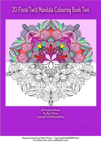 20 Floral Twist Colouring Sheets Set 2 - CUP1228765_92240 | Craftsuprint