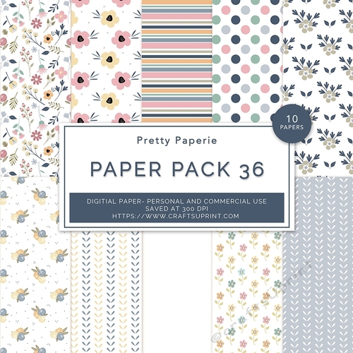 Paper Pack 036 Digital Paper/Backgrounds - Flower Pastel Papers ...