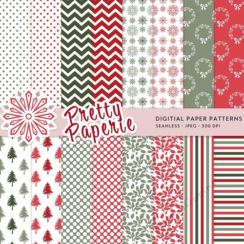 Christmas 010 - Christmas Digital Paper Set - seamless paper pack ...
