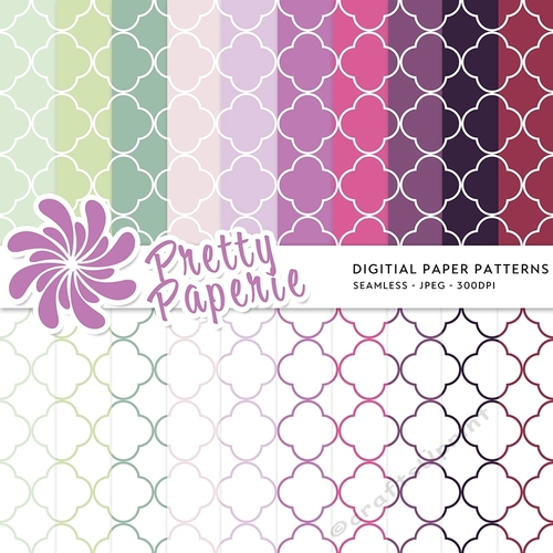 Quatrefoil Seamless Patterns - A4 - 210mm x 297mm - CUP1245362_75932 ...