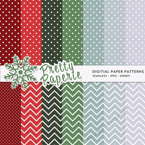 Christmas 015 - Christmas Digital Paper Set - seamless paper pack ...