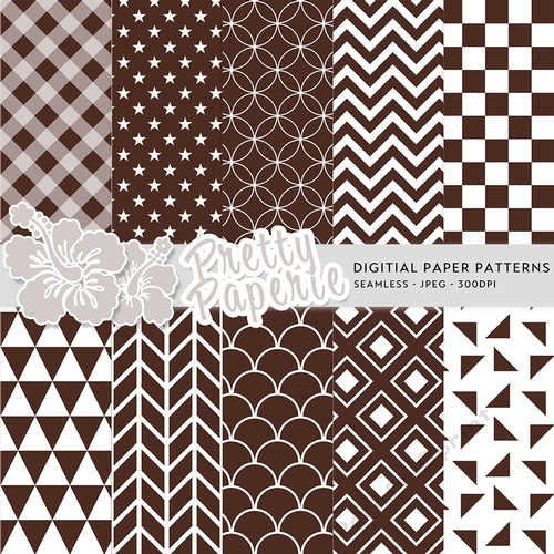 Paper Pack 050 - Mahogany Brown Seamless Pattern - A4 - 210mm x 297mm ...