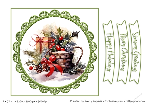 Card Topper - Christmas - CUP1259091_75932 | Craftsuprint