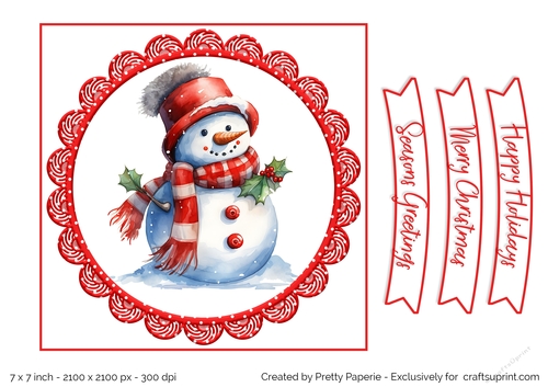 Christmas Card Topper 005 - CUP1259099_75932 | Craftsuprint