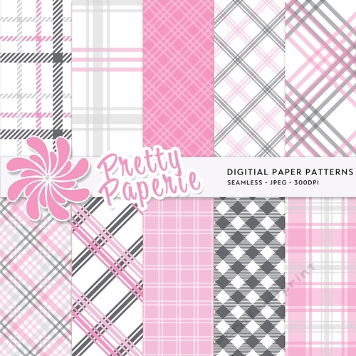 Plaid Seamless Patterns - A4 - 210mm x 297mm - CUP1262080_75932 ...
