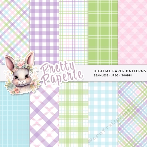 Easter Plaid Seamless Patterns - A4 - 210mm x 297mm - CUP1277996_75932 ...